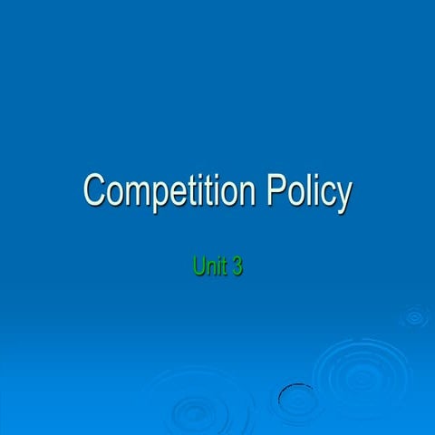 Competition policy | PPT