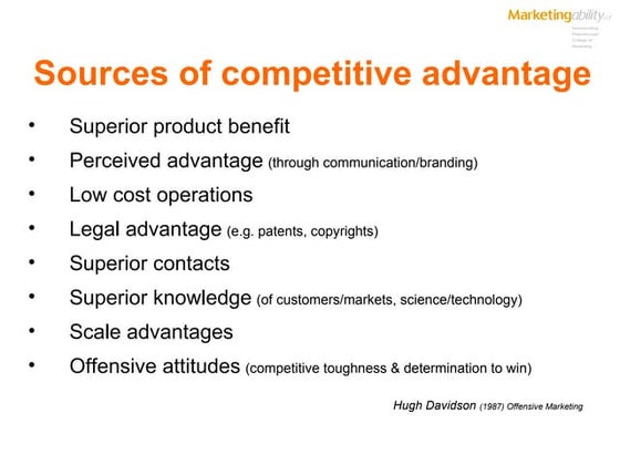 Sources of Competitive Advantage | PDF | Business | Business and Finance