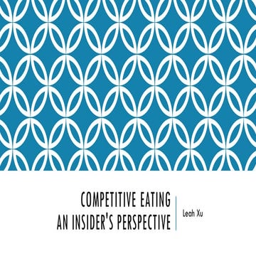 Competitive Eating: An Insider's Perspective | PDF