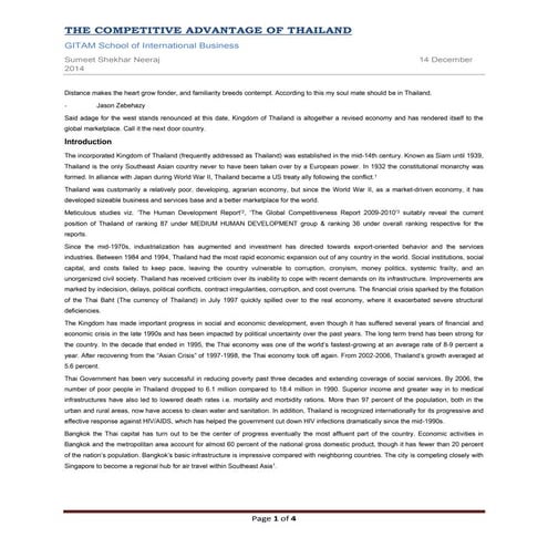 A case study of thai land | PPT