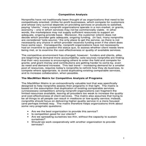 analysis | PDF | Non-Profit Organizations | Industries