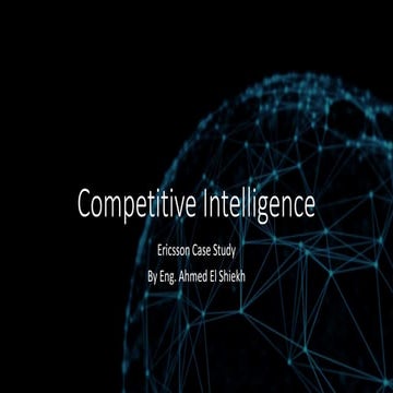 Competitive intelligence | PPT