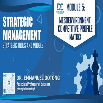 Competitive Profile Matrix - Dr. Emmanuel Dotong.pdf | Logistics | Business