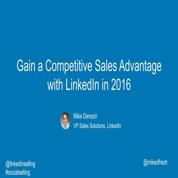 competitive sales advantage linkedin 2016 | PPT