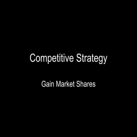 Competitive strategy | PPT