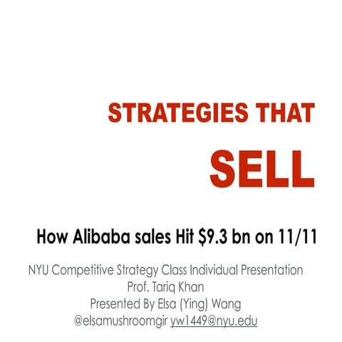 How Alibaba sold $9.3bn on 11/11 | PDF