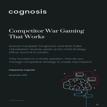 Competitor War Gaming That Works | PDF