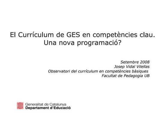 Programació didàctica del projecte | PPT