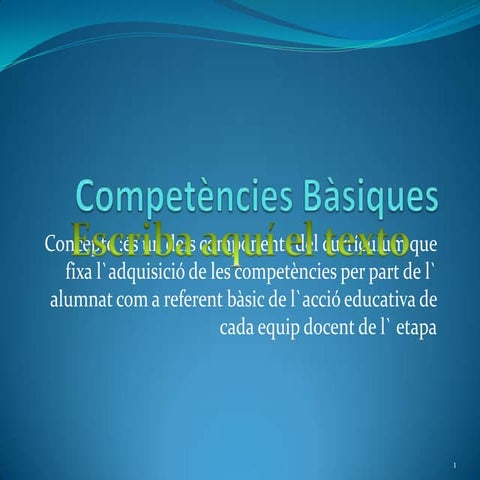 CompetèNcies BàSiques | PPTX