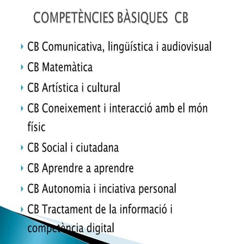 Competències bàsiques cb | PPT