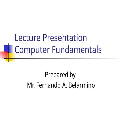 Basic function of the computer | PPTX
