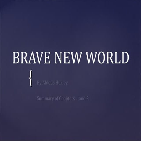 Brave new world summary | DOCX