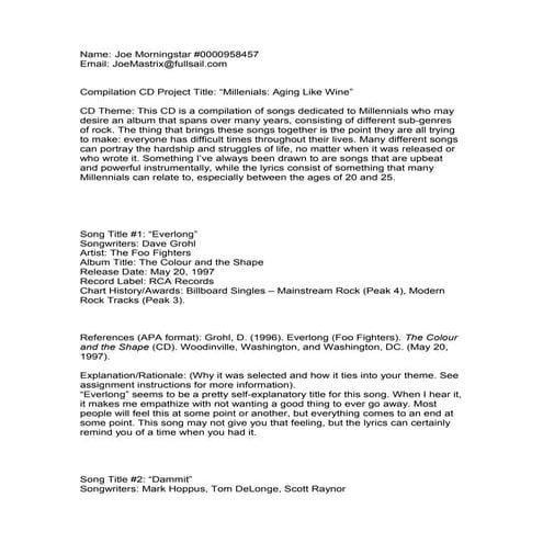 Compilation tracks | DOC