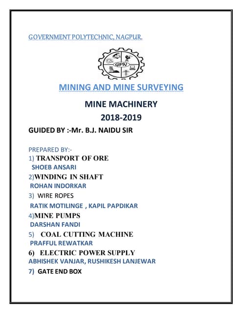 Cut & fill mining method | PPTX | Geology | Science
