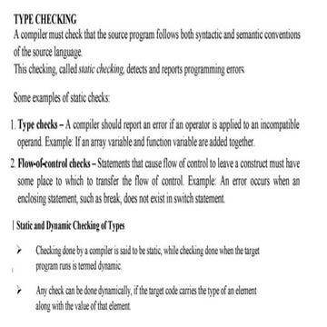 Compiler Design - Type systems and Type Checking.pptx