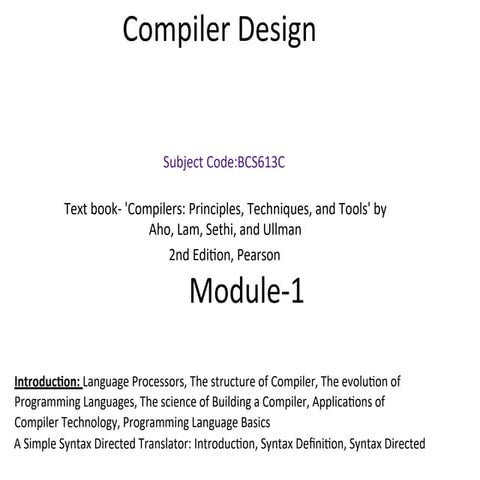 JNTUA COMPILER DESIGN Notes.pdf,for all units | PDF