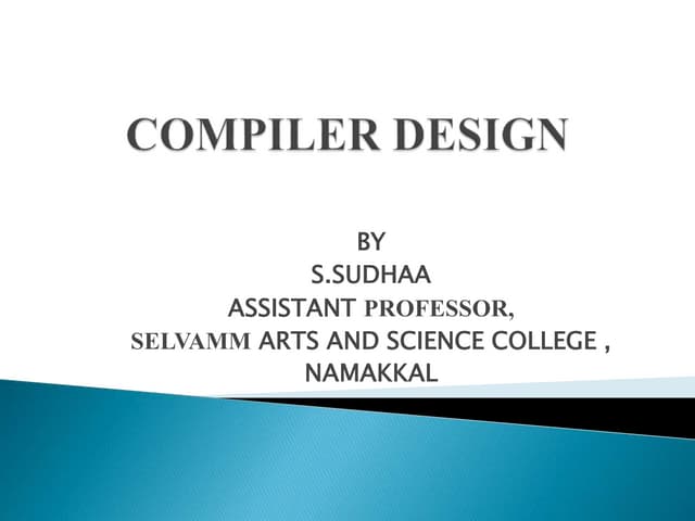 Compiler Design Slide Share Pptx Programming Languages Computing