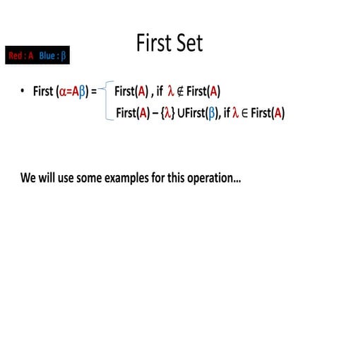 Compiler first set_followset_brief | PPT