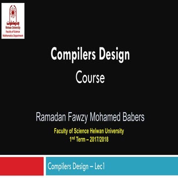Compiler lec 1 | PDF