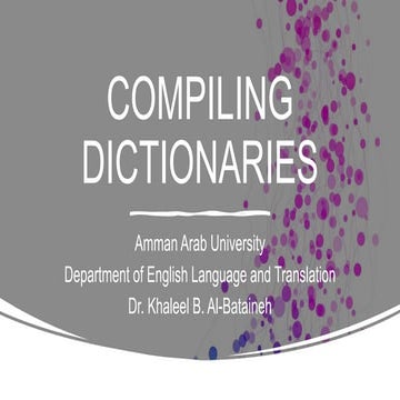 Compiling Dictionaries | PPTX