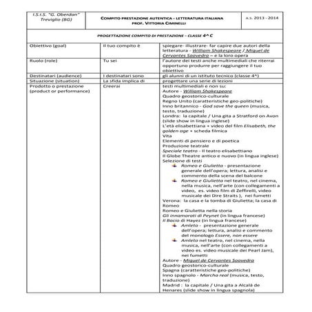 Compito prestazione autentica sha cer | PDF