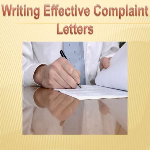 Complaint Letters | PPTX