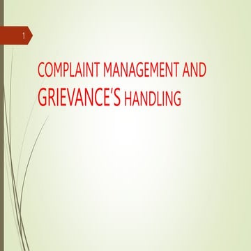 COMPLAINT MANAGEMENT AND GRIEVANCE’S HANDLING.pptx