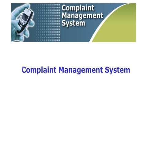 Complaint management system | PPT
