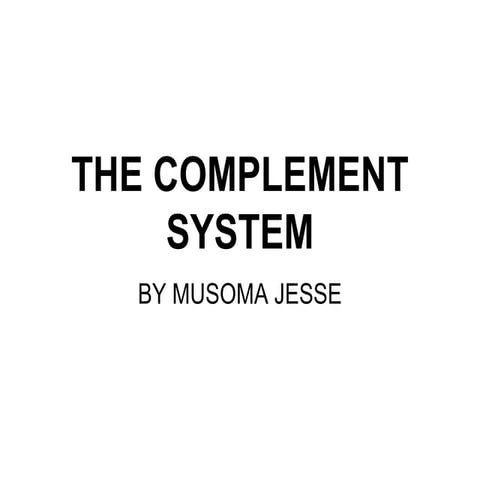Complement System | PPT