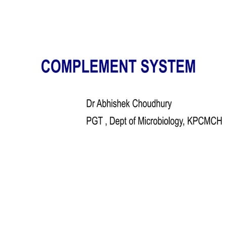 complement system microbiology immune system | PPT