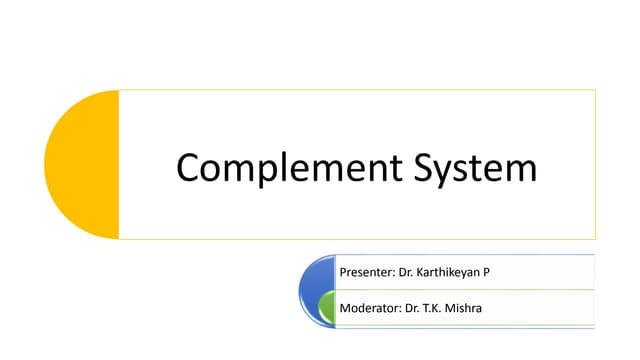 Complement system in health & disease (Immunology) | PPTX Complement system in health & disease (Immunology) | PPTX