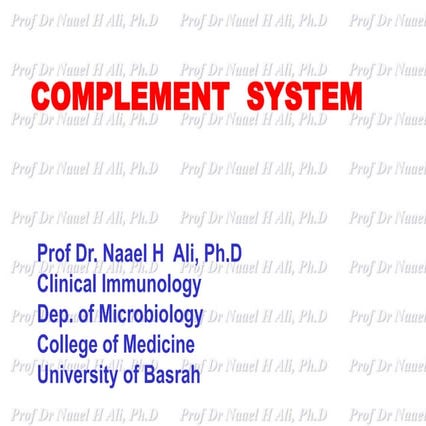 Complement system proteins and enzymes s | PPT