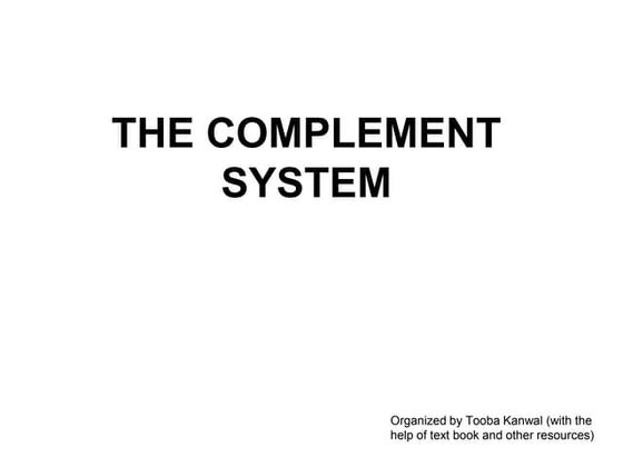 Complement system | PPT