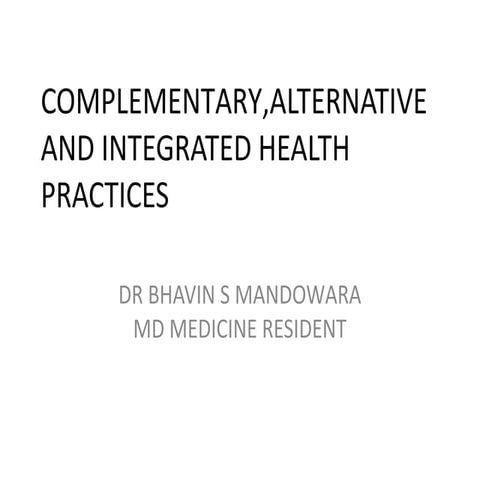 Complementary and alternative medicine | ODP