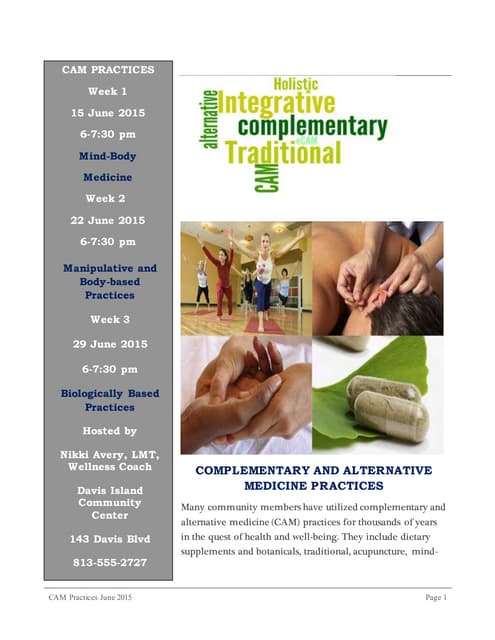 Presentation of Alternative Medicine | PDF