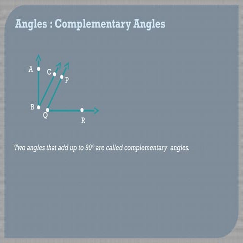 Complementary angles and supplementary angles | PPT