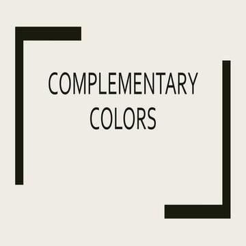 Complementary colors | PPTX