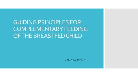 Complementary feeding | PPT