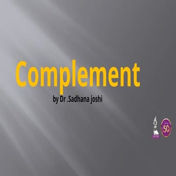 Complement system in microbiology -by dr sadhana | PPTX