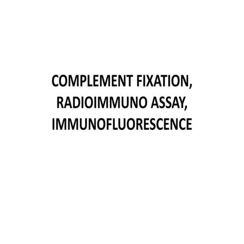 Complement fixation | PPTX