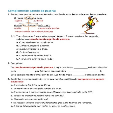 Complemento agente da passiva | PDF