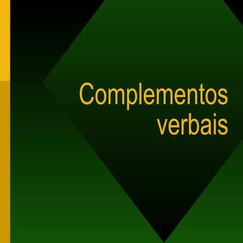 Complementos verbais | PPT