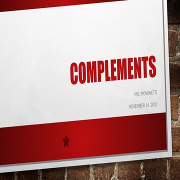 Understanding Complements: Direct, Indirect Objects and Subject ...