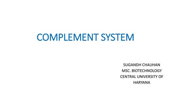 Complement system | PPTX