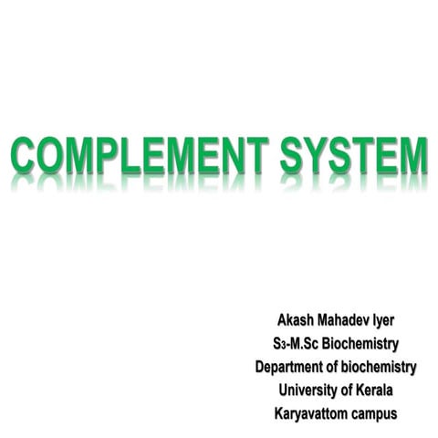Complement System Pptx