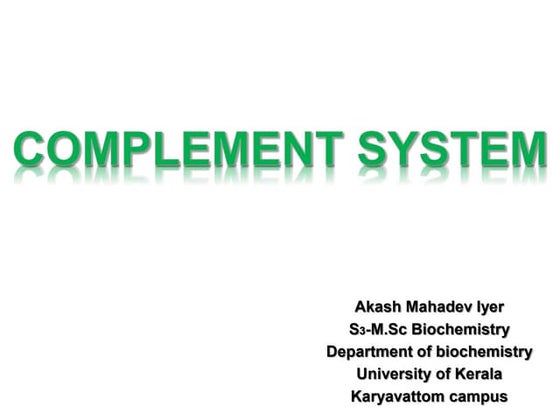 Complement system | PPT