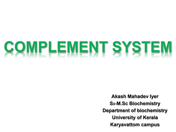 Complement System Pptx