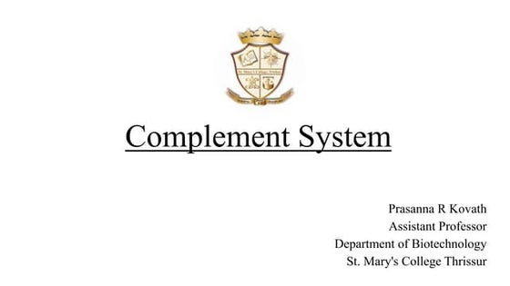 Complement System Pdf