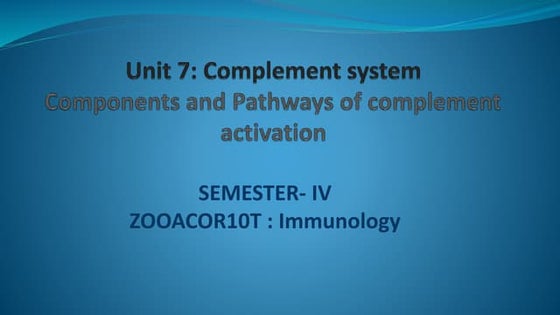 Complement System Pdf