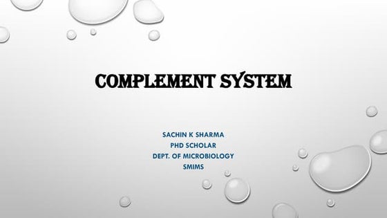 Complement System | PPT